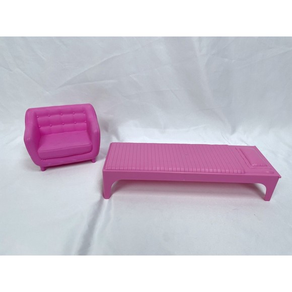 Mattel | Toys | Barbie Doll Dream House Pink Plastic Bed Loveseat Sofa ...
